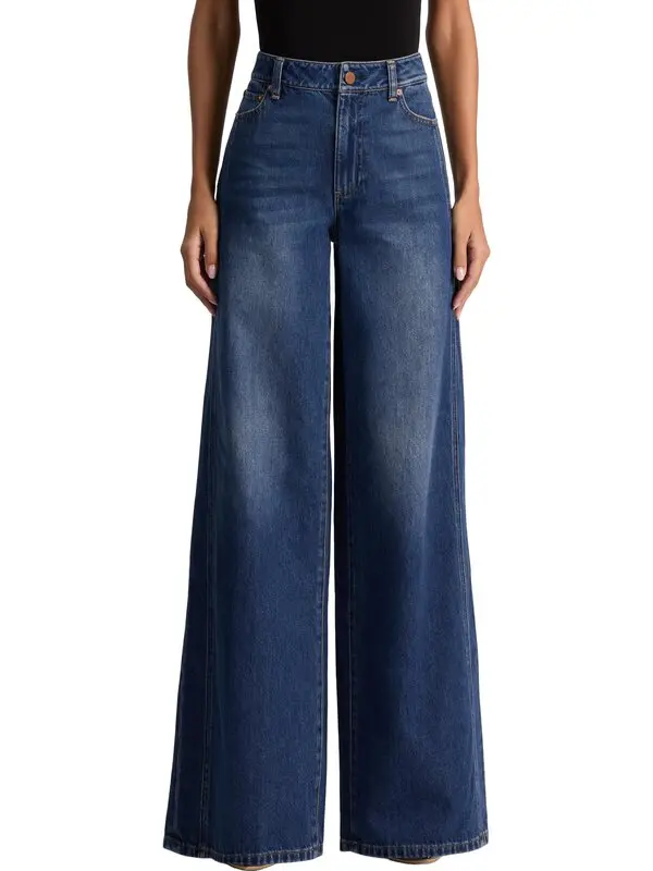 Alice + Olivia Wide Leg Jeans - Danica Dark Indigo