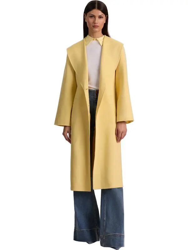 Alice + Olivia Marcelene Midi Coat - Butter