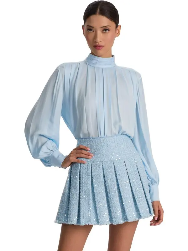 Alice + Olivia Gertrude Blouse - Carolina Blue