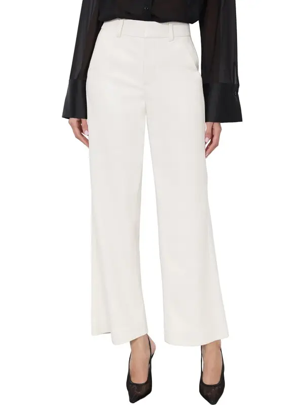 Alice + Olivia Alexander Vegan Leather Tailored Trousers - Off White