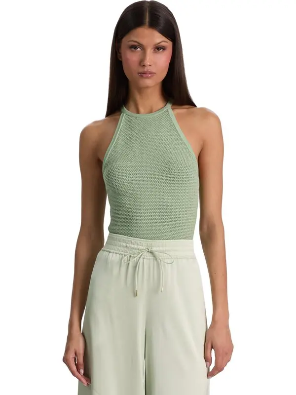 Alice + Olivia Heidi High Neck Tank Top - Sage
