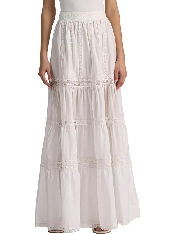 Alice + Olivia Kathryn Tiered Maxi Skirt - Off White