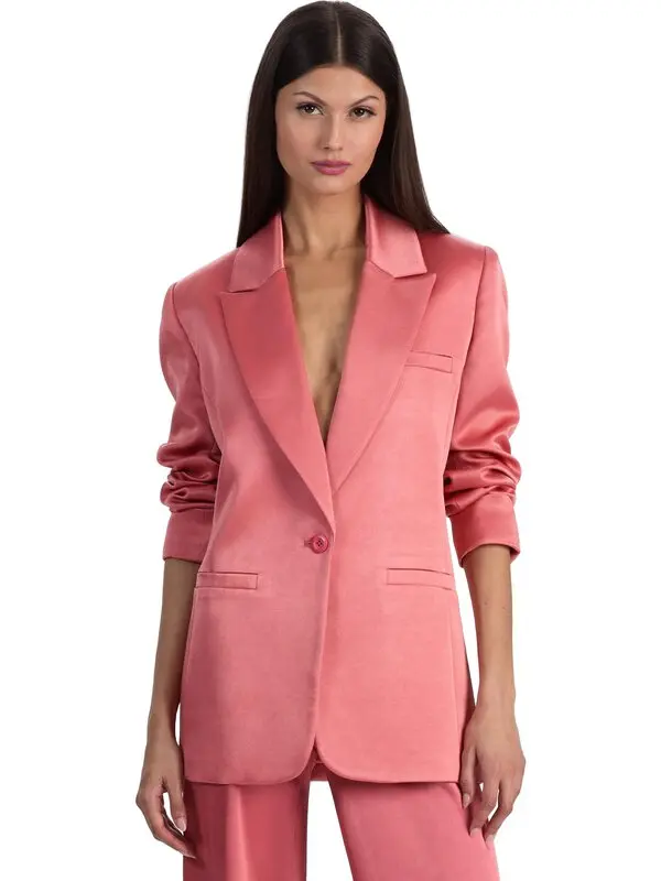 Alice + Olivia Billie Boxy Blazer - Deep Rose