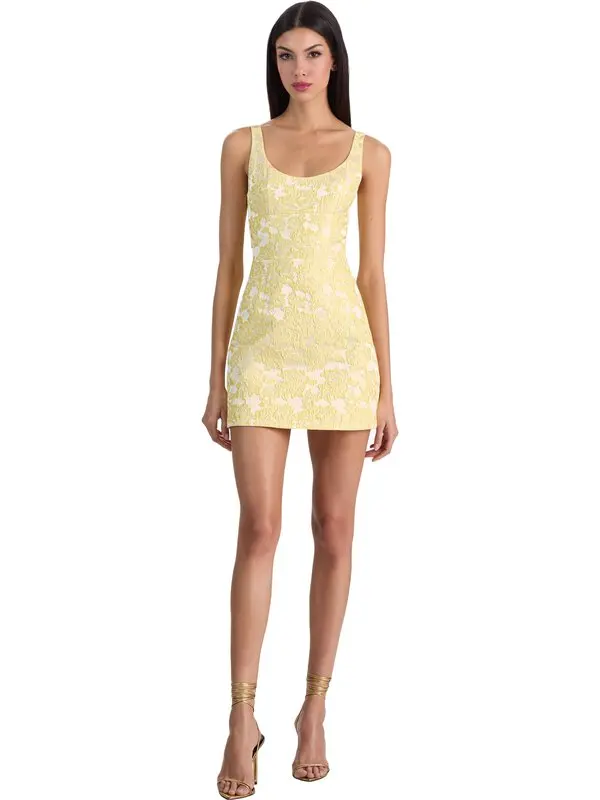 Alice + Olivia Charlotte Mini Dress - Butter