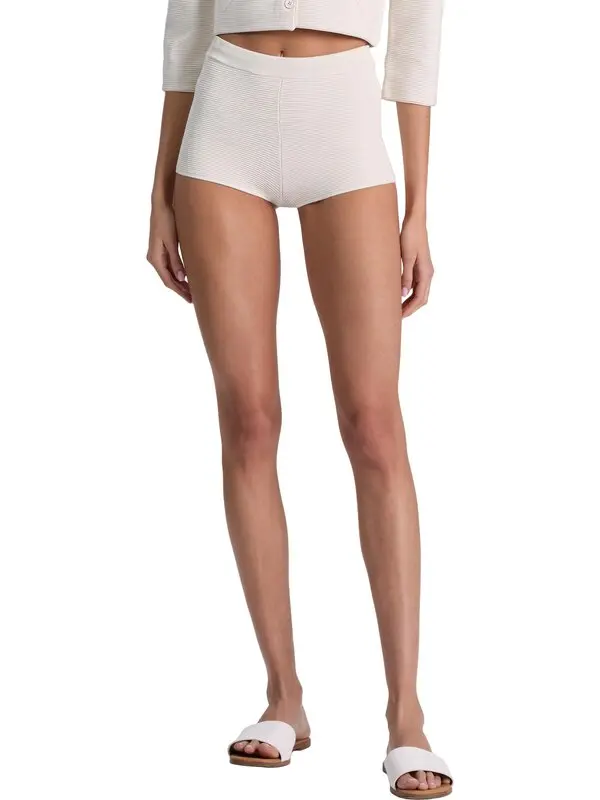 Alice + Olivia Tarina Knit Hot Pants - Soft White