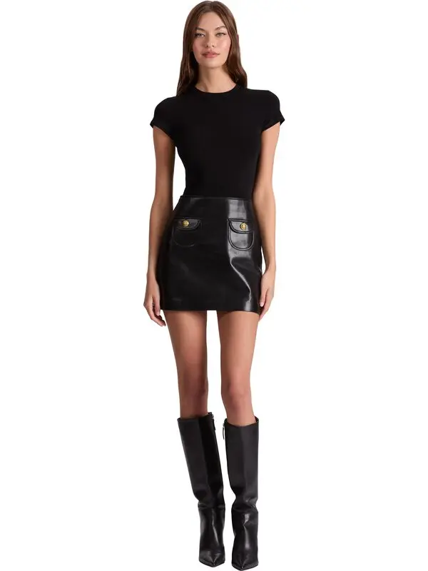 Alice + Olivia Sydney Vegan Mini Dress - Black