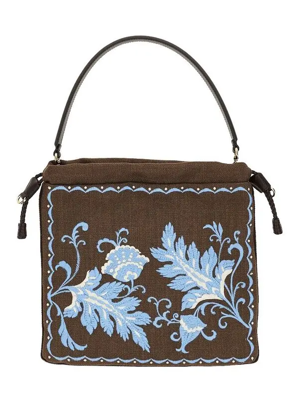 Etro Medium Kalispera Bag With Embroidery - Brown