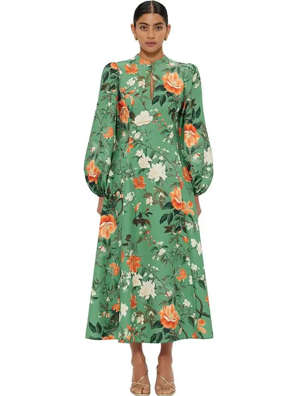 LEO LIN Janelle Midi Dress - Camelia Print