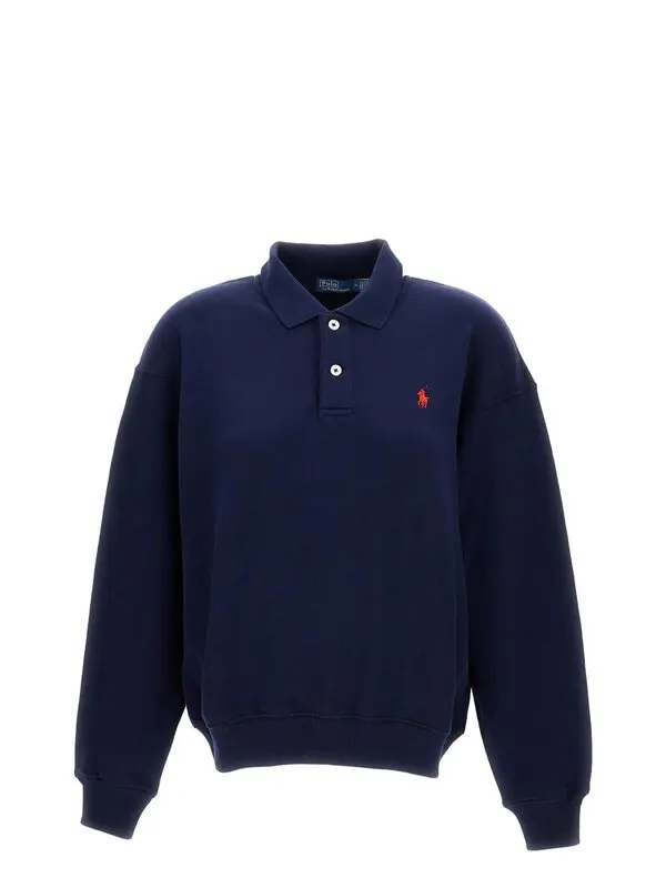 Polo Ralph Lauren Long Sleeve Polo Shirt - Blu