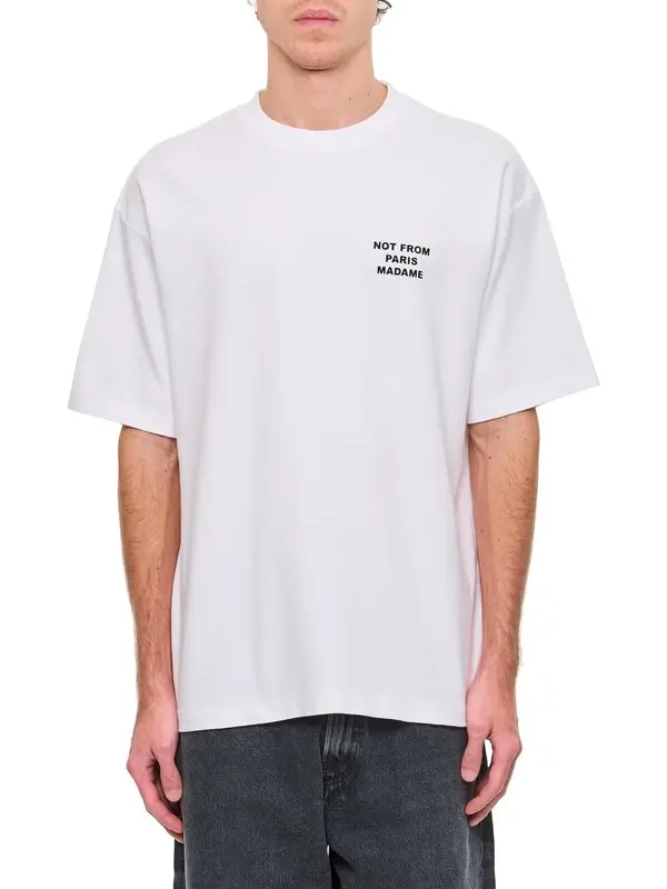 Drole De Monsieur T-shirt Slogan - Bianco