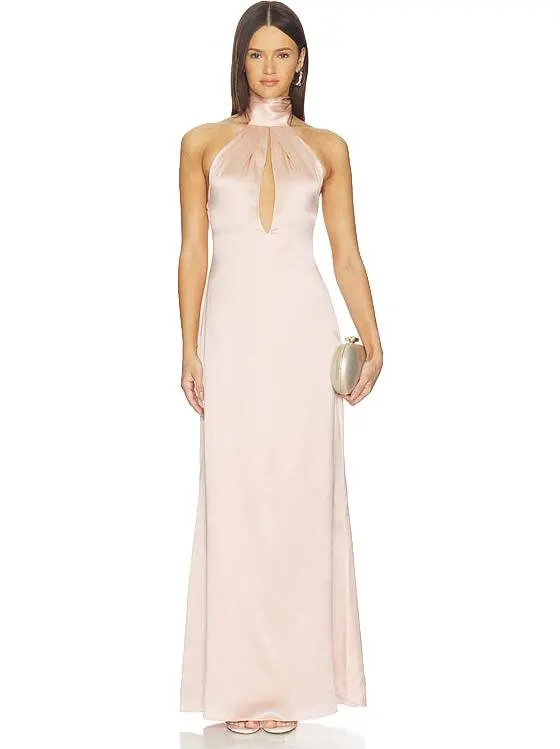 SRG Imogen Silk Maxi Dress - Dusty Rose