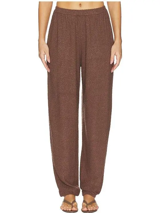 SRG Samita Textured Knit Pant - Chocolate Brown