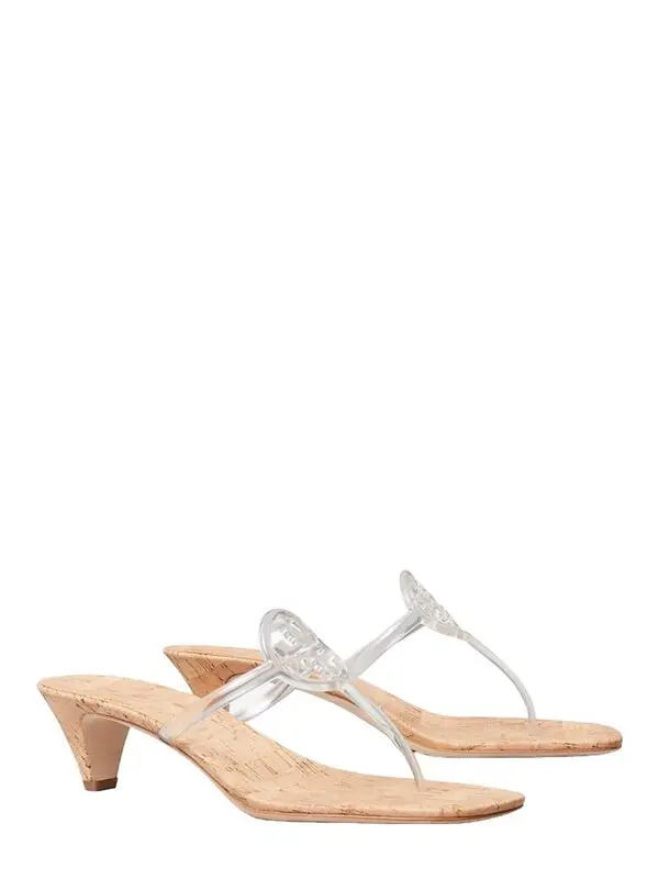 Tory Burch Miller Jelly Kitten Heel Sandals - Clear