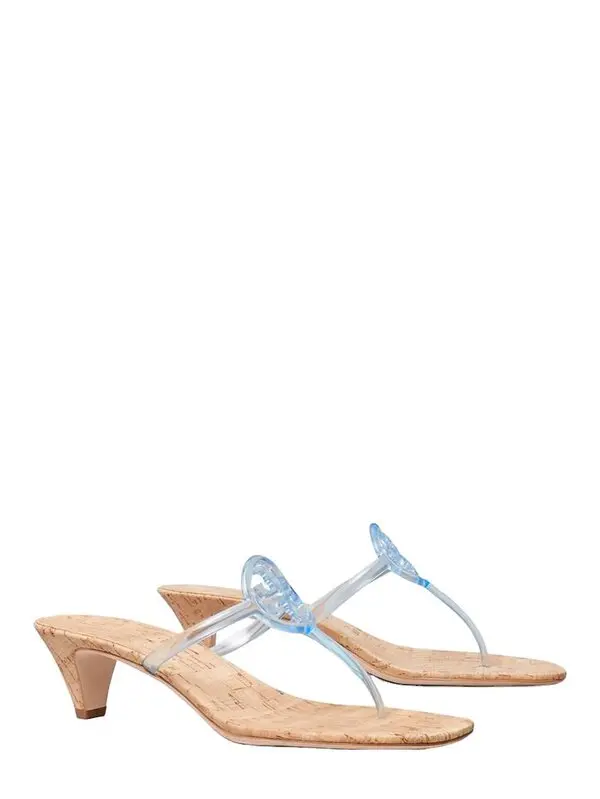 Tory Burch Miller Jelly Kitten Heel Sandals - Pale Blue
