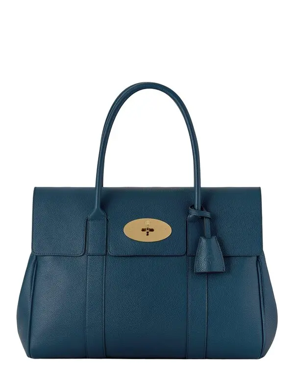 Mulberry Bayswater Grained Leather Top Handle Bag - Blue