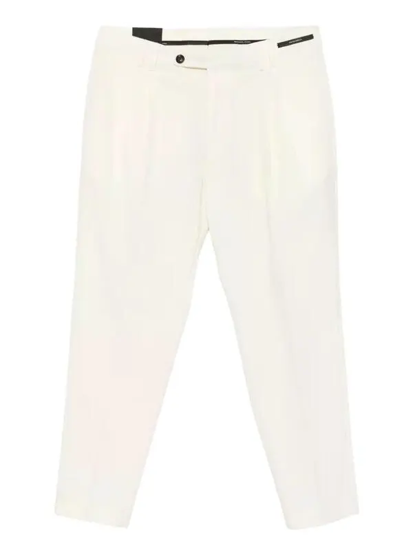 MICHAEL COAL Stewart Pleated Trousers - Neutrals