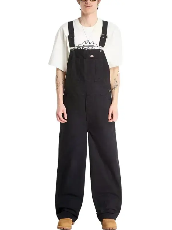 Dickies Logo Patch Jumpsuit - Black