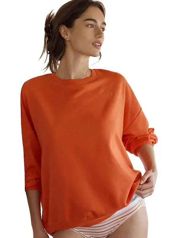 LYREBIRD Logo Boyfriend Sweatshirt - Coral