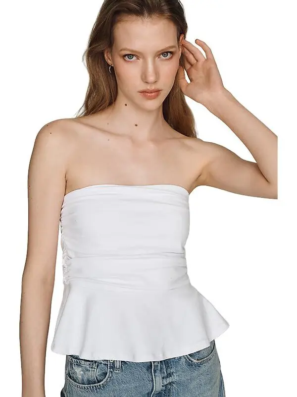 Susana Monaco Flared Tube Top - White