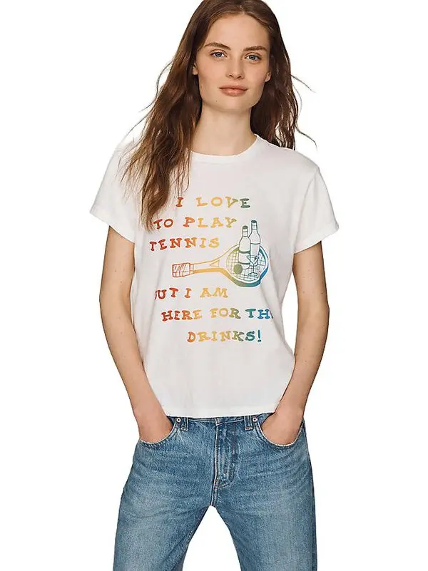 MOTHER Goodie Goodie" Graphic T-shirt - I Love To Play Tennis