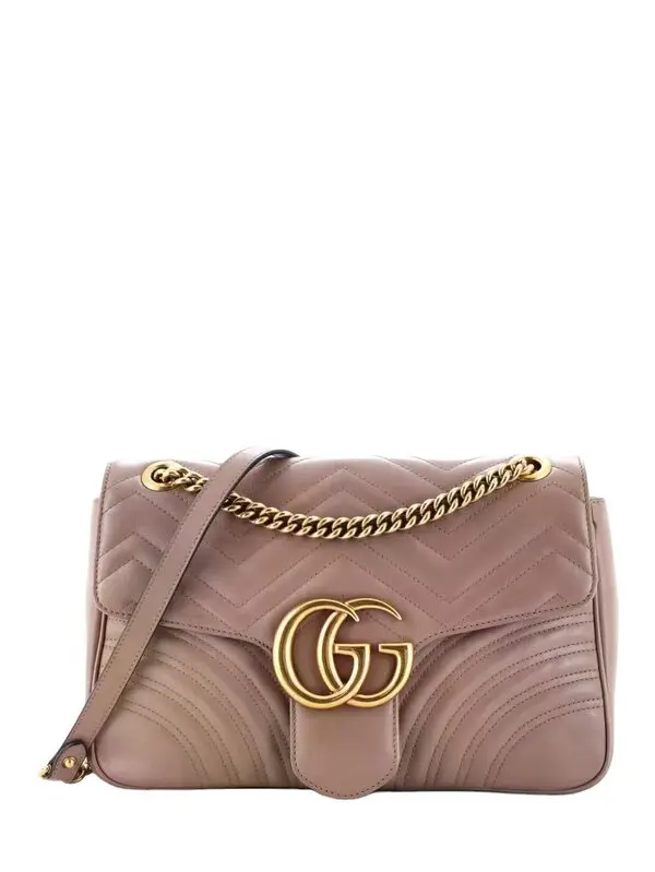 Gucci Gg Marmont Matelassé Leather Medium Shoulder Bag - Neutrals
