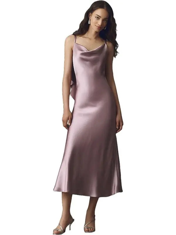 Bhldn Blair Cowl-neck Slip Maxi Dress - Lavender Mist