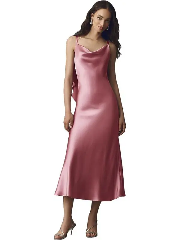 Bhldn Blair Cowl-neck Slip Maxi Dress - Wild Rose