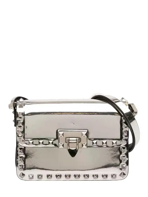Valentino Garavani Small Rockstud Shoulder Bag - Silver