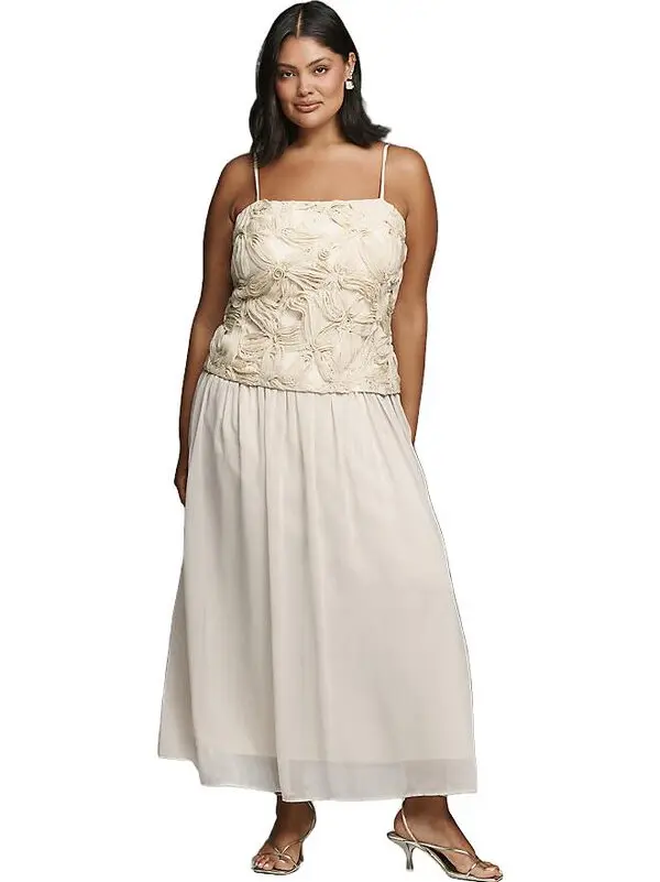 English Factory Twofer Midi Dress - Neutral