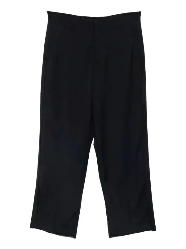 COSTUMEIN Wide-leg Trousers With Frayed Edges - Blue