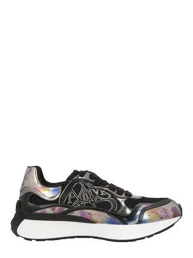 Alexander McQueen Leather And Textile Fiber Low-top Sneakers - Black