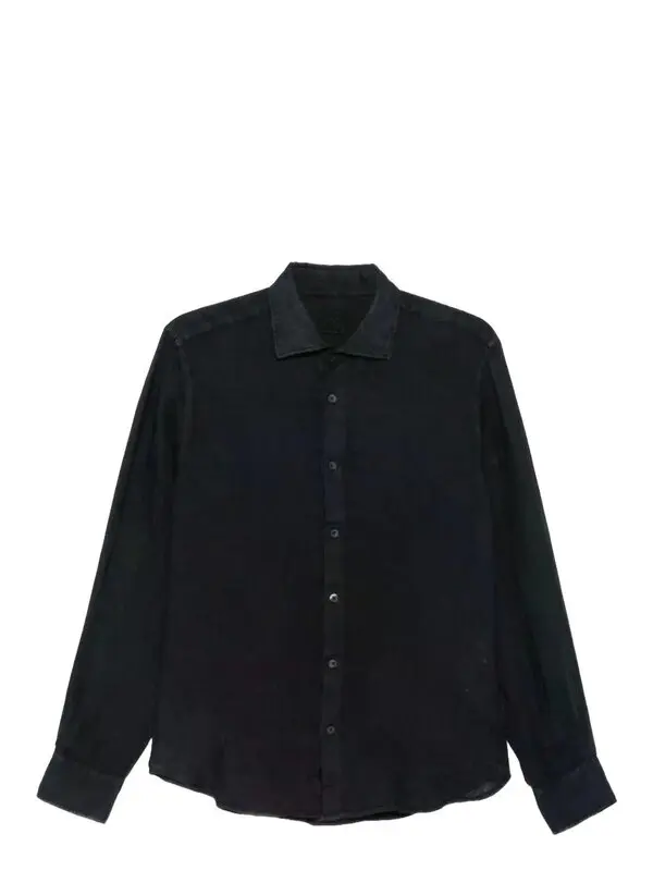 120% Lino Long-sleeve Button-up Shirt - Blue