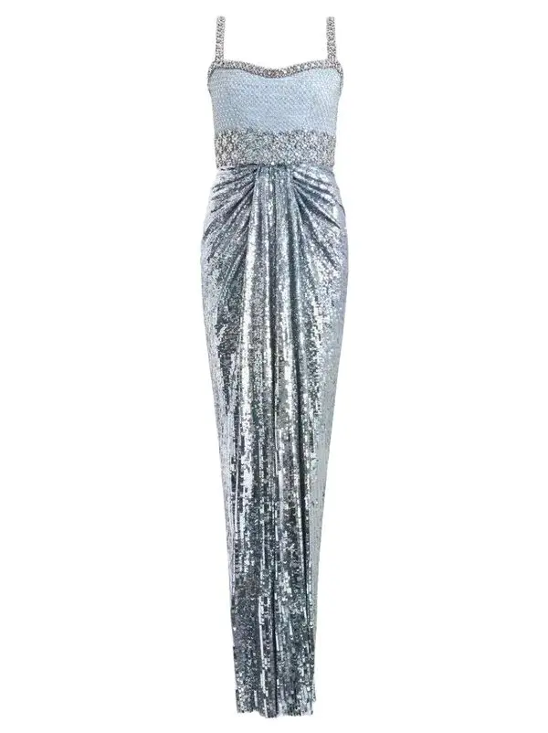 Jenny Packham Only You Sequin-embellished Gown - Silver