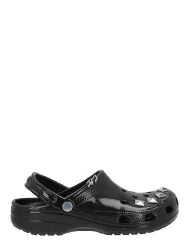 CROCS Embellished Patent Effect Clogs - Black