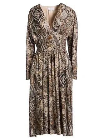 GAËLLE PARIS Paisley Print Midi Dress - Grey