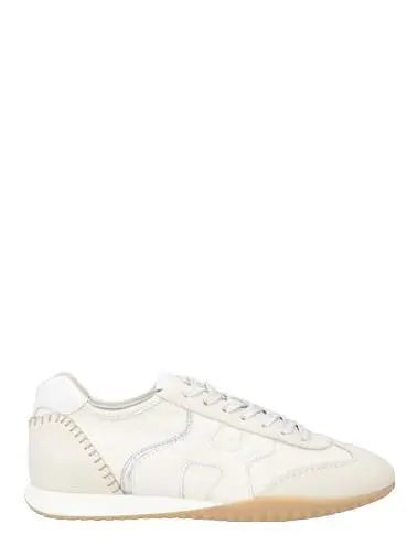 Hogan Leather And Textile Fiber Low-top Sneakers - Off White