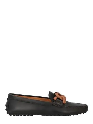 TOD'S Leather Loafers With Appliqués - Black