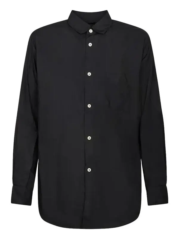 Comme Des Garçons Peter Pan-collar Chest-pocket Shirt - Black