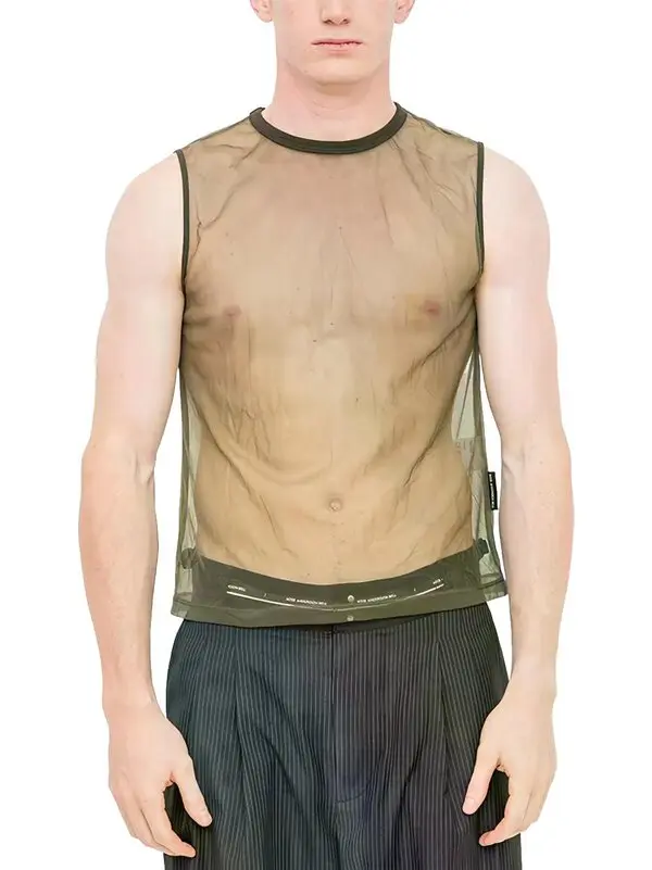 Andersson Bell Sleeveless Mesh T-shirt - Green