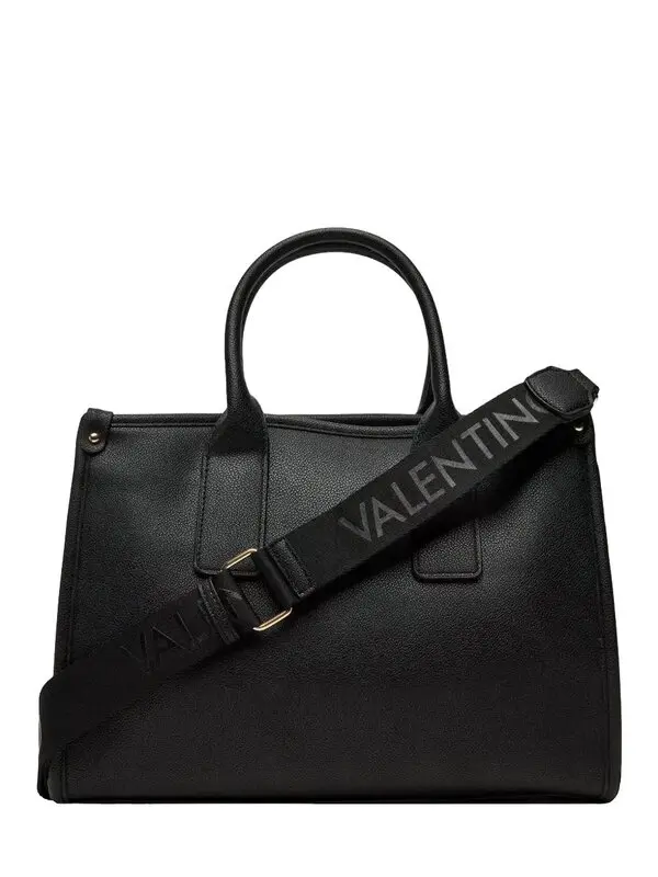 MARIO VALENTINO Foxy Re Logo-embossed Tote Bag - Black