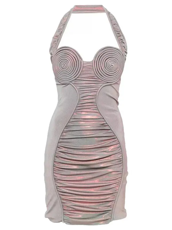 MITILIANE COUTURE Spiral-cup Mini Dress - Grey