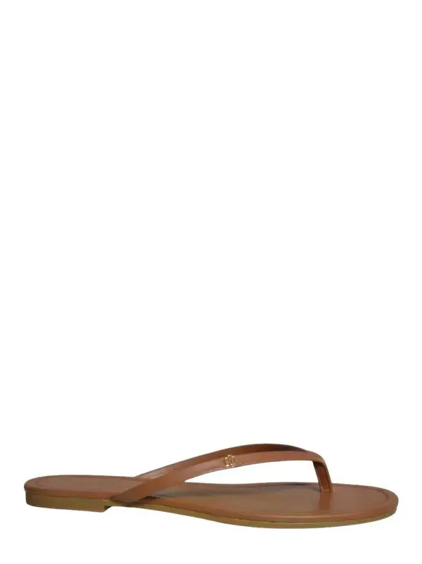 Ralph Lauren Logo Plaque Flip-flop Sandals - Brown