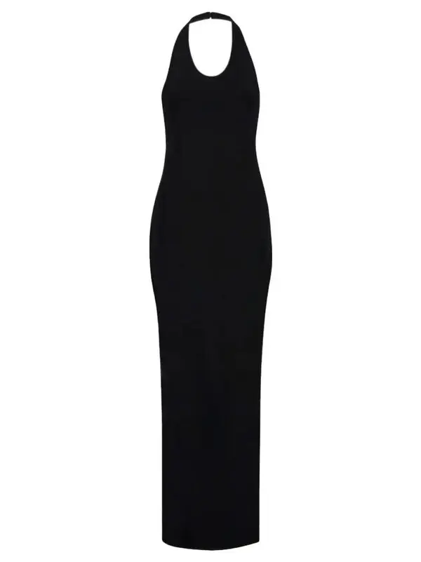 LA GALPA Aziza Backless Halterneck Maxi Dress - Black