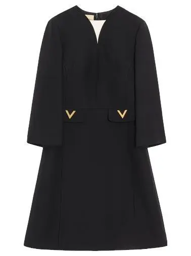 Valentino Garavani Crepe Couture Midi Dress - Black