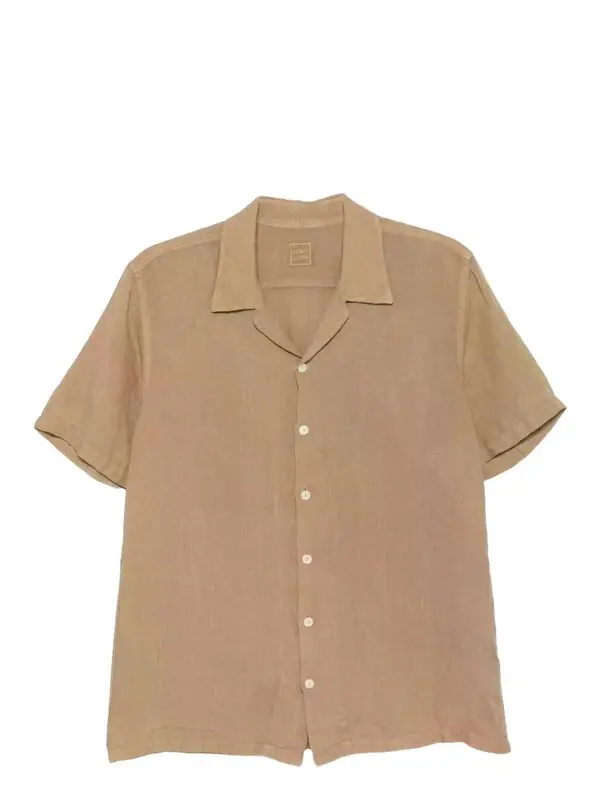 120% Lino Short-sleeve Camp-collar Shirt - Neutrals