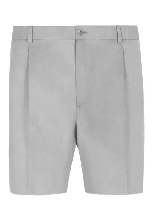 Brioni Bellagio Tailored Pleated-waistband Shorts - Grey