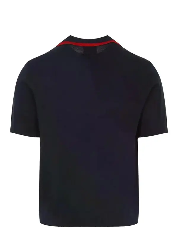 Casablanca Zip-fastening Logo-embroidered Polo Shirt - Blue