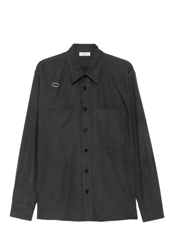 Alexander McQueen Harness-detail Patch-pocket Overshirt - Grey