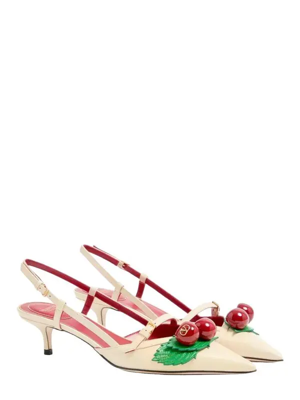 Valentino Garavani Kidskin Slingback Pumps - Neutrals