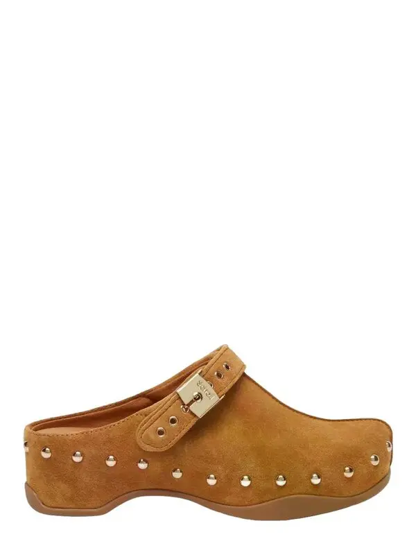 DR. SCHOLL'S SHOES Stud-embellished Buckle-fastening Clogs - Neutrals